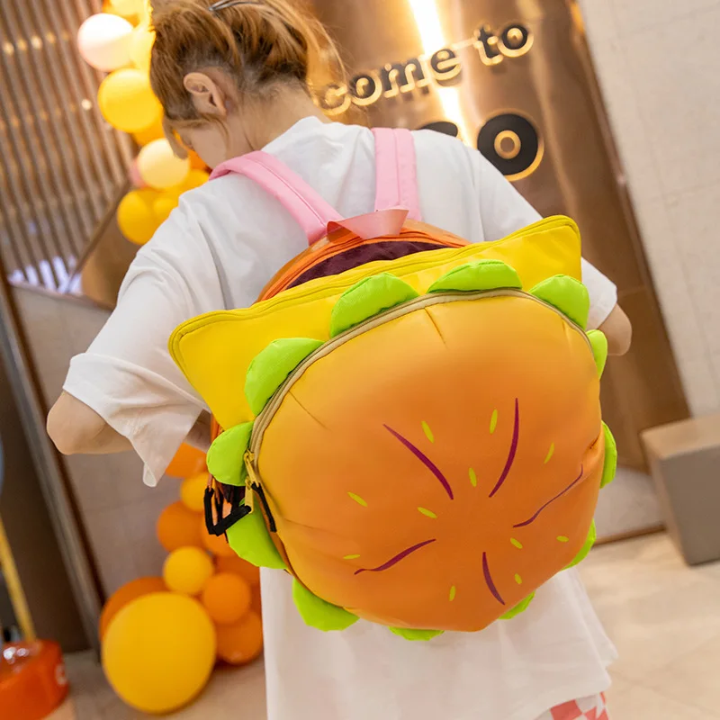 Backpack Design Hamburger | Bag Women Hamburger | Burgers Backpack ...