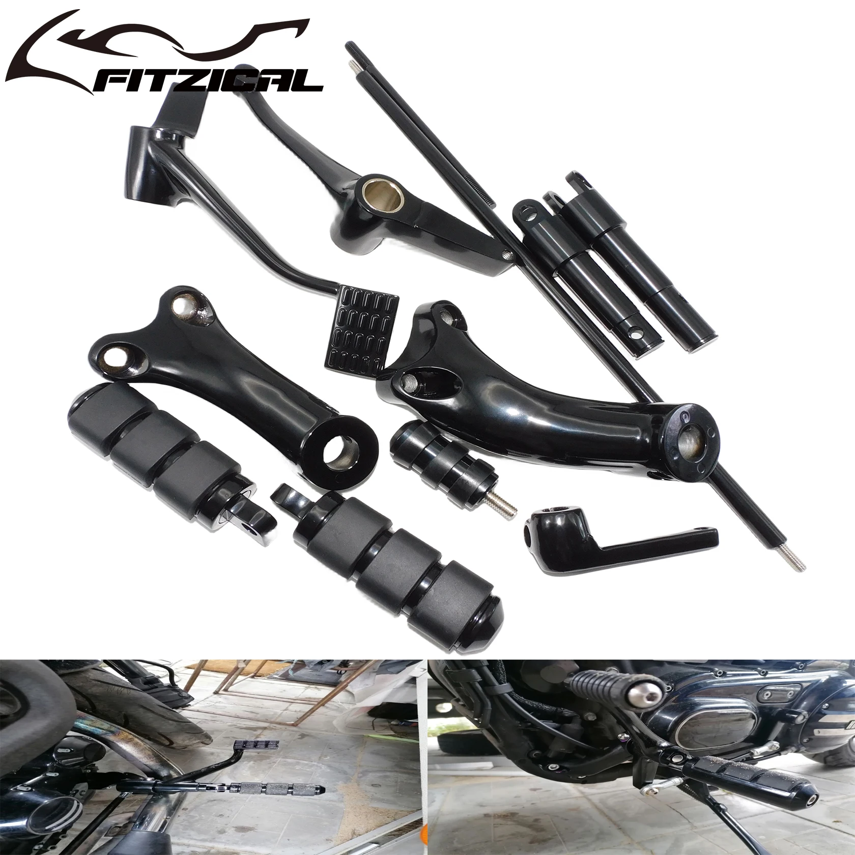 Motorcycle-Forward-Controls-Complete-Kit-Pegs-Levers-Linkages-For ...