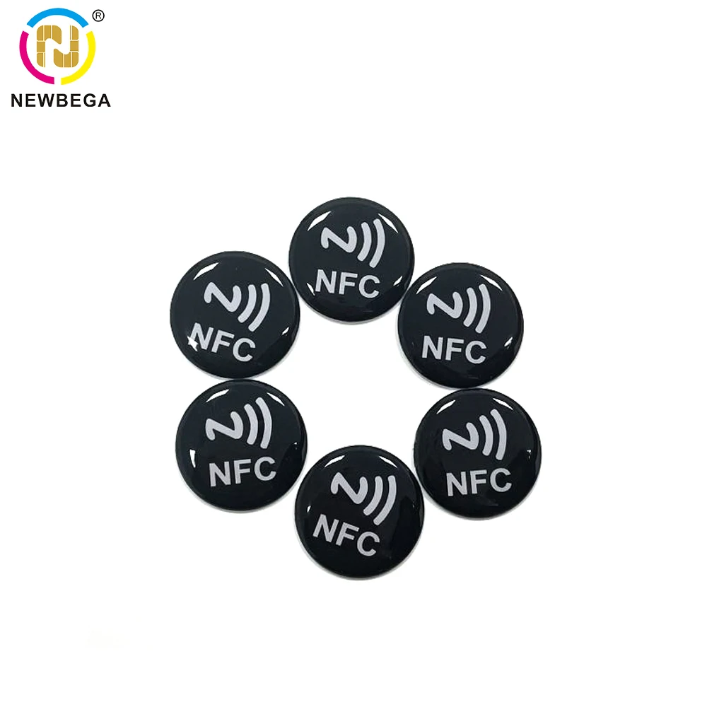 Black-NFC-216-Epoxy-Card-Rewritable-Waterproof-RFID-Sticker-Dia-30mm ...