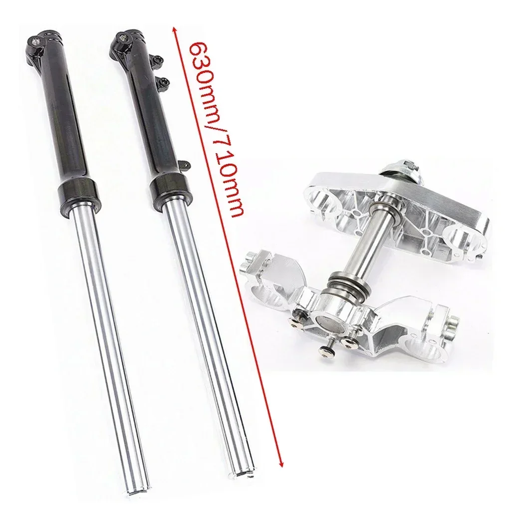 Pit Dirt Bike Front Fork Shock Absorber Suspension 630mm / 710mm 33mm ...