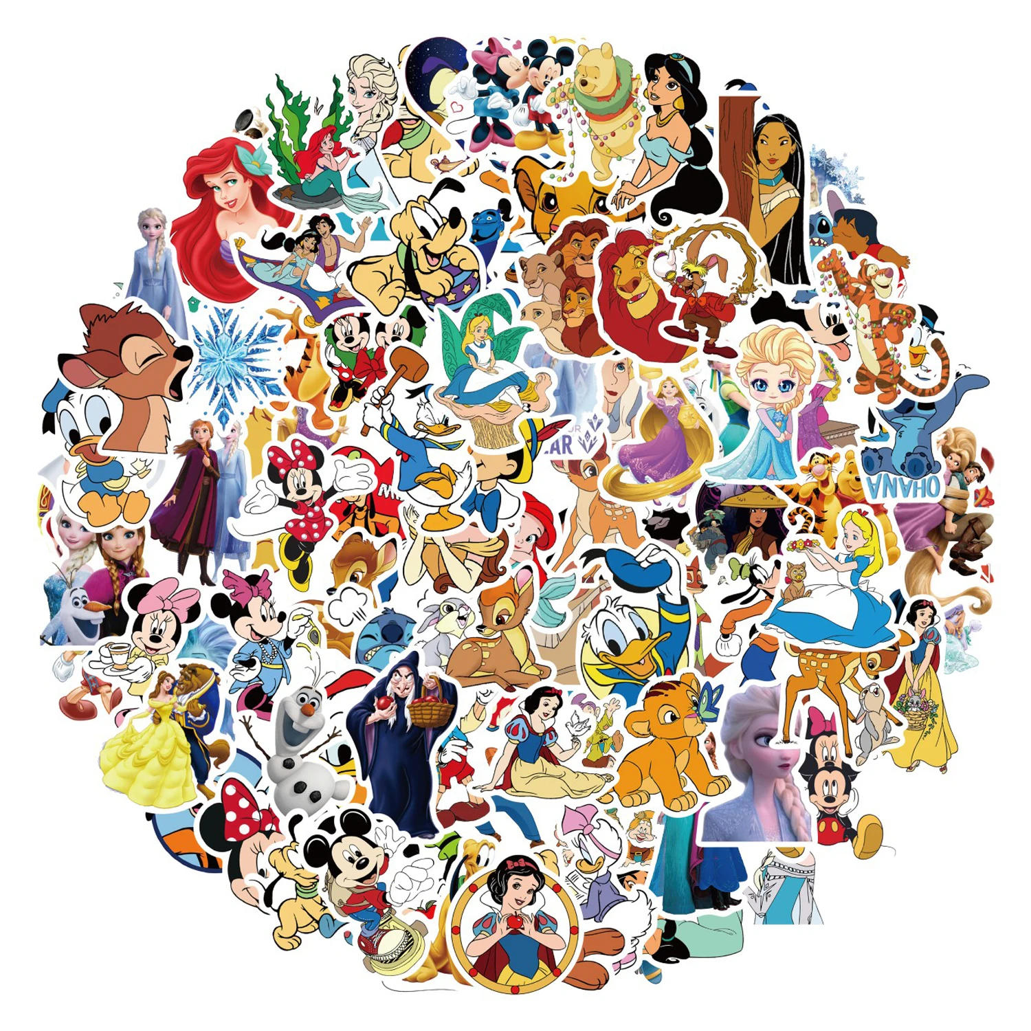10-50-100pcs-Cartoon-Disney-Character-Princess-Stickers-Micky-Scrapbook ...