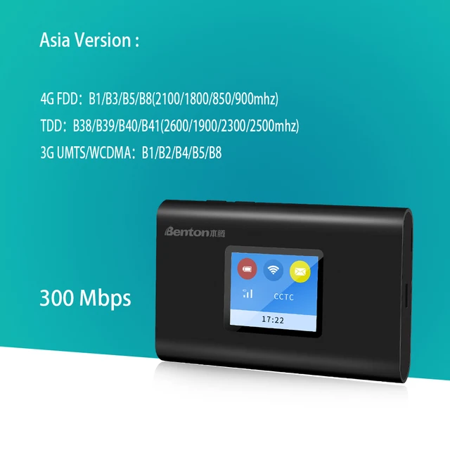 Benton M100 Cat 6 4G+ Wifi Wireless Router 300Mbps Lte Portable Wifi ...
