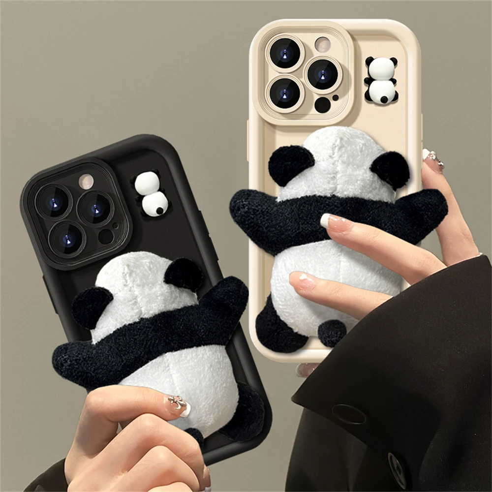 Luxury-Cute-Cartoon-3D-Plush-Panda-Doll-Matte-Silicone-Soft-Case-For ...