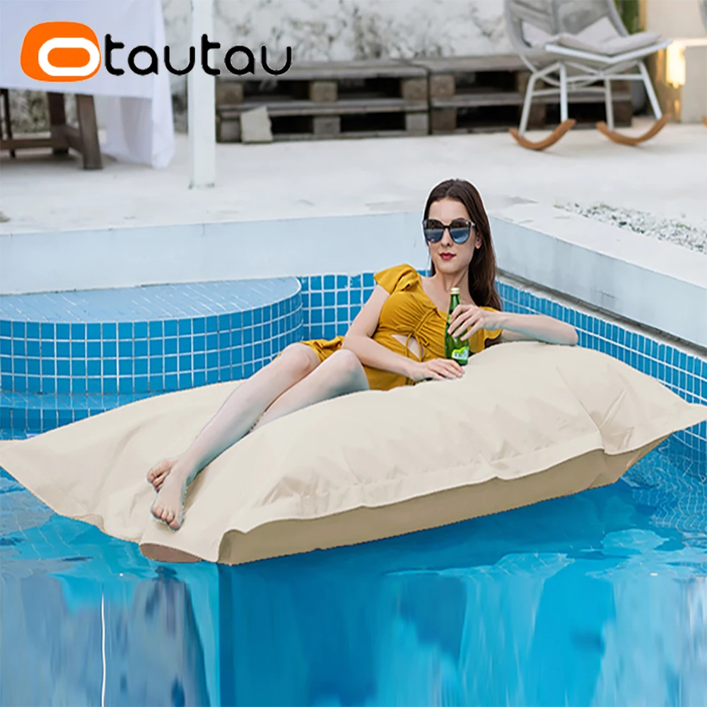 OTAUTAU-6ft-Giant-Floating-Bean-Bag-Lounger-Cover-No-Filler-Outdoor ...