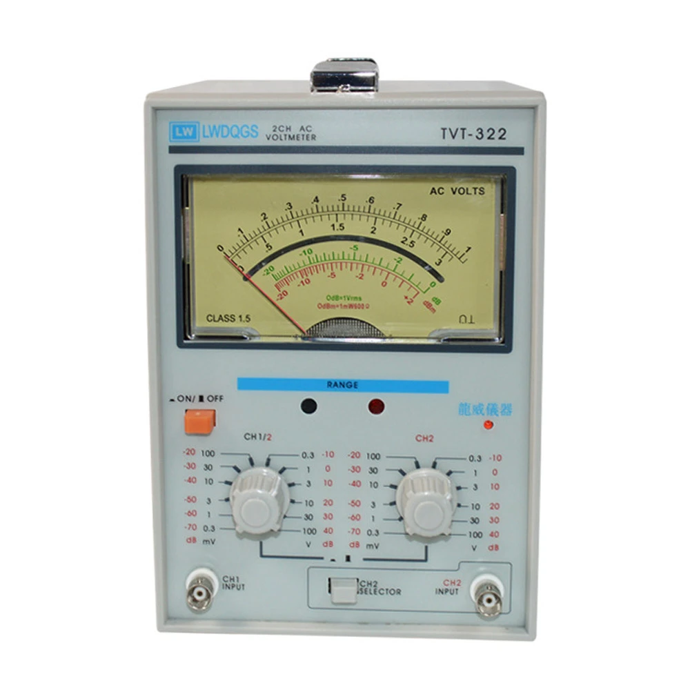 Tvt-322 Dual Channel Milivoltmeter Double Needle Millivoltmeter New ...