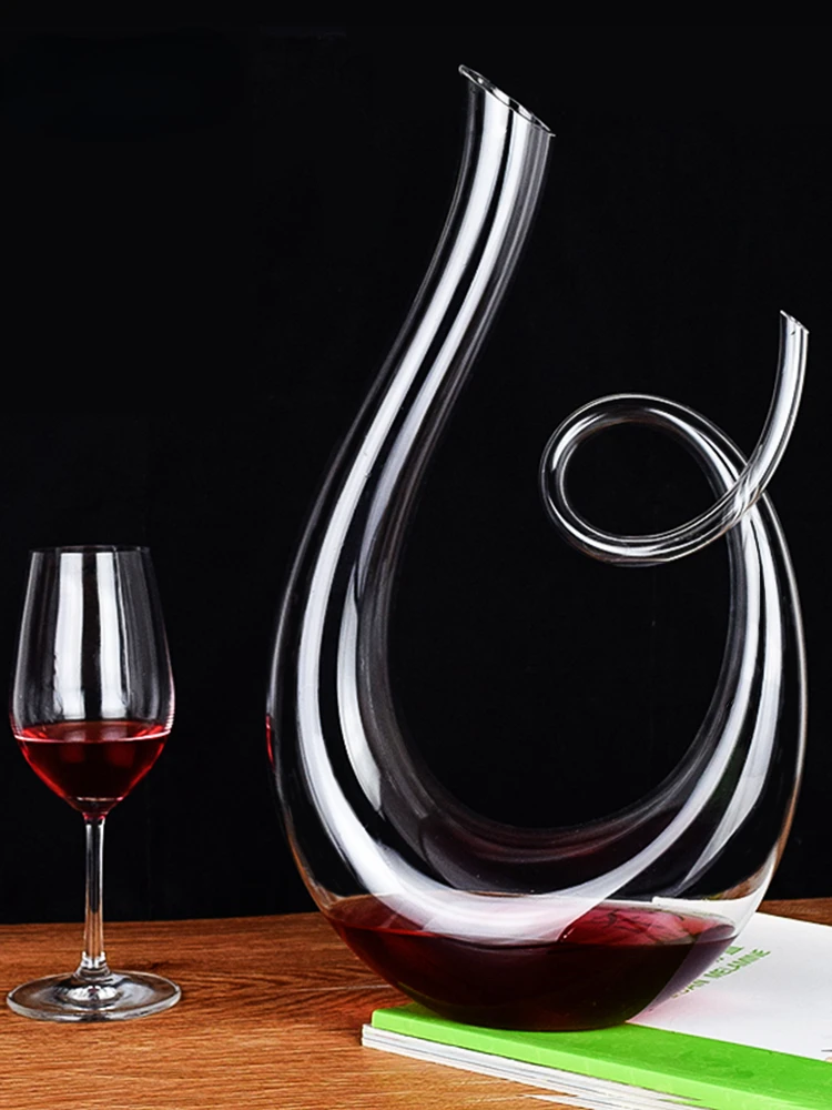 Crystal High Grade 1500ml Spiral 6-shaped Wine Decanter Gift Box Harp ...