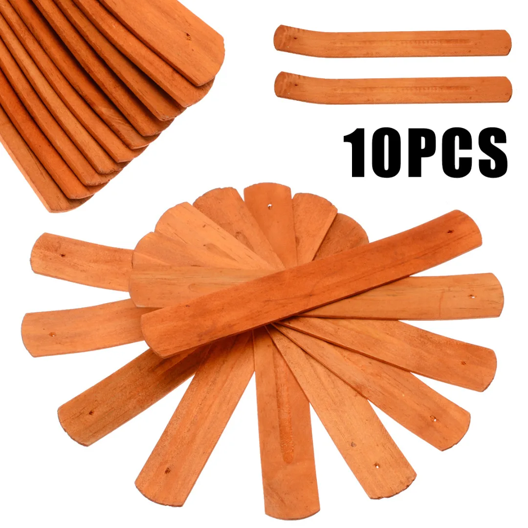 Natural-Wooden-10pcs-Incense-Stick-Holder-Board-Handmade-Incense-Burner ...