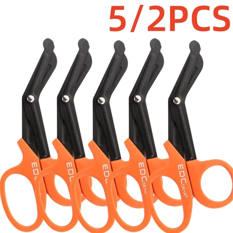 2-5PCS-Medical-Rescue-Scissors-Plastic-Handle-Stainless-Steel-Wound ...