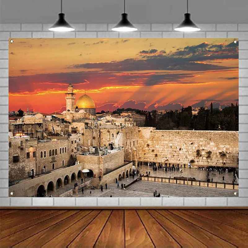 Jerusalem Cityscape Photo Booth Photography Backdrop Western Wall David ...