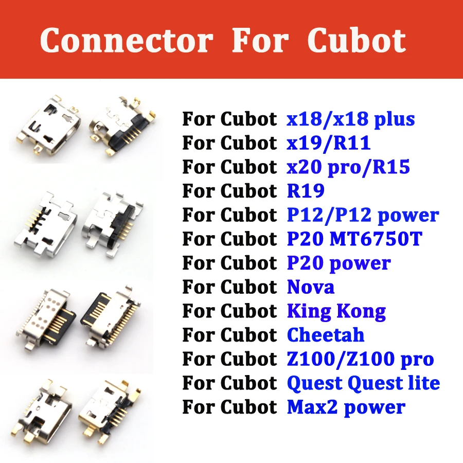 2pcs micro usb charge charging jack connector socket jack power dock ...