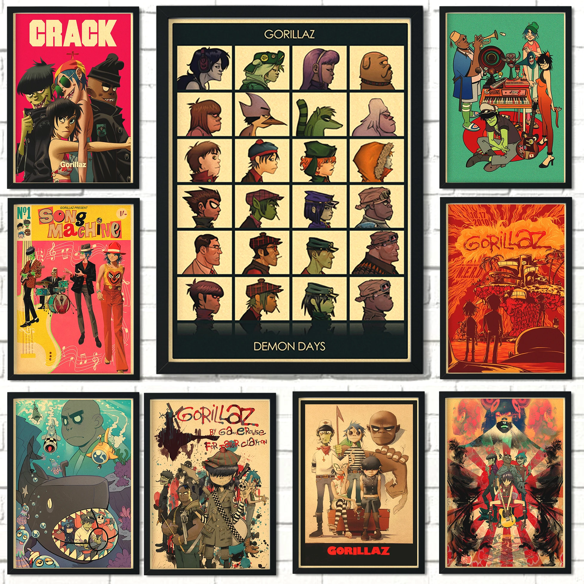 Gorillaz Band Poster | Wall Poster Gorillaz | Gorillaz Poster Art ...