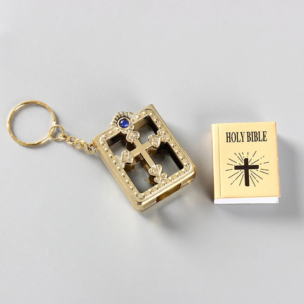 Mini-Holy-Bible-Keychain-With-Frames-Christian-Book-Pendant-With-Key ...