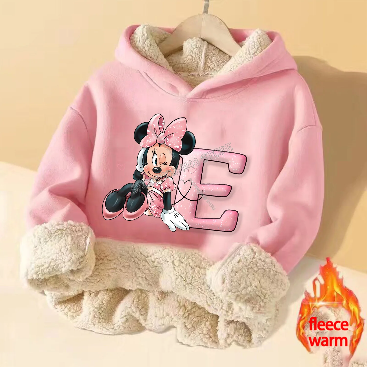 Disney-Minnie-Mouse-Thick-Hoodie-for-Children-Cartoon-Clothing-Fleecing ...