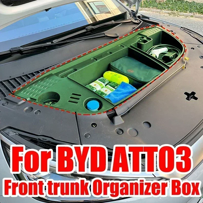 For-BYD-ATTO3-EV-Car-Front-Trunk-Organizer-Box-Left-Rudder-Engine-Room ...