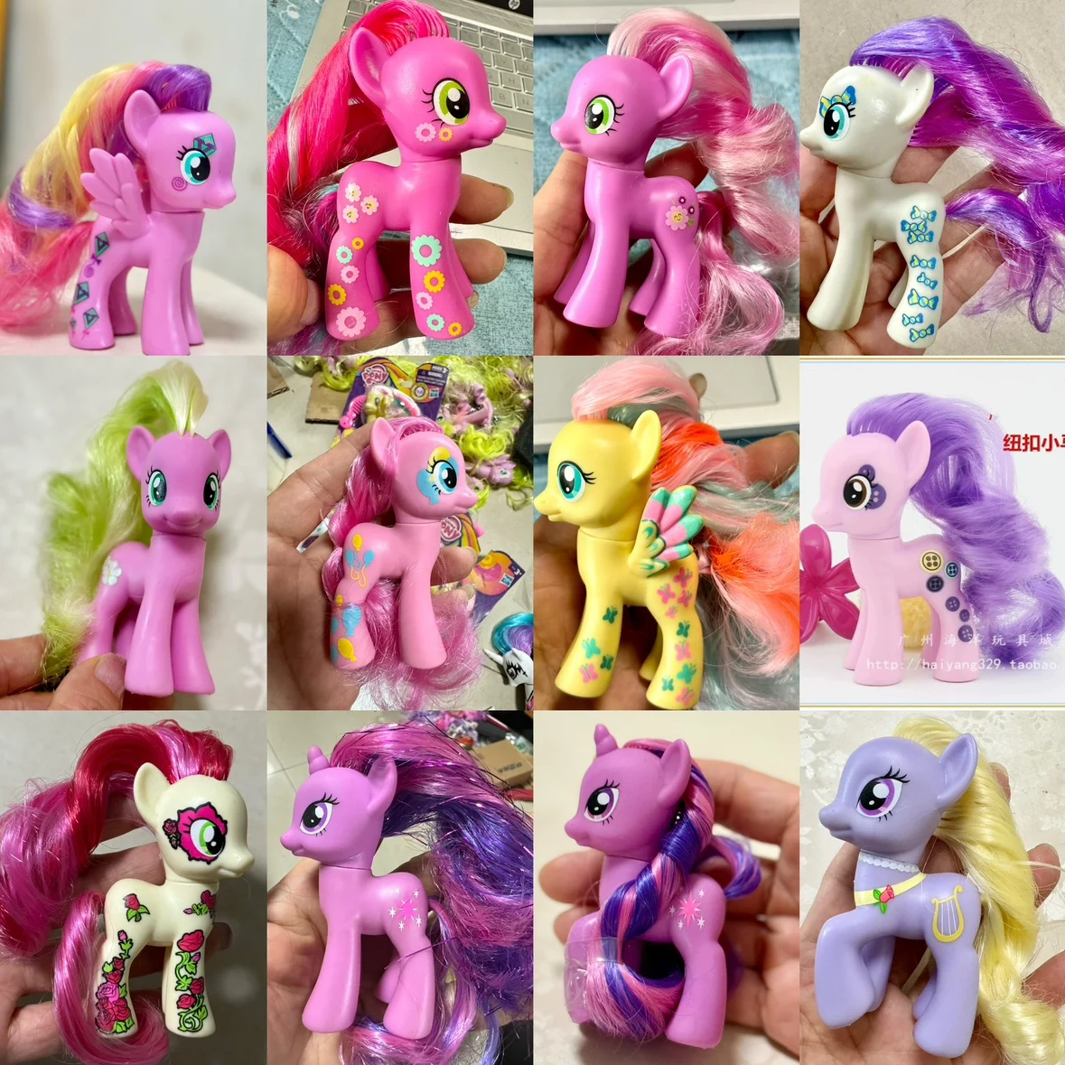 8cm Hasbro My Little Pony Twilight Sparkle Rainbow Dash Applejack YoYo ...