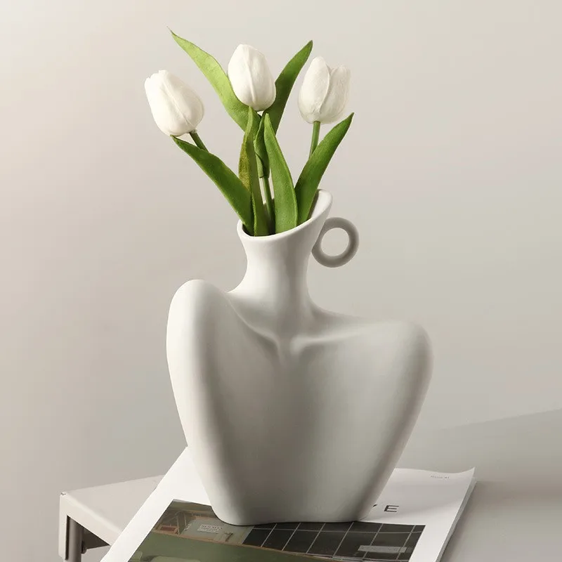 Novo-criativo-vaso-humano-sala-de-estar-arranjo-flor-recipiente-cer ...