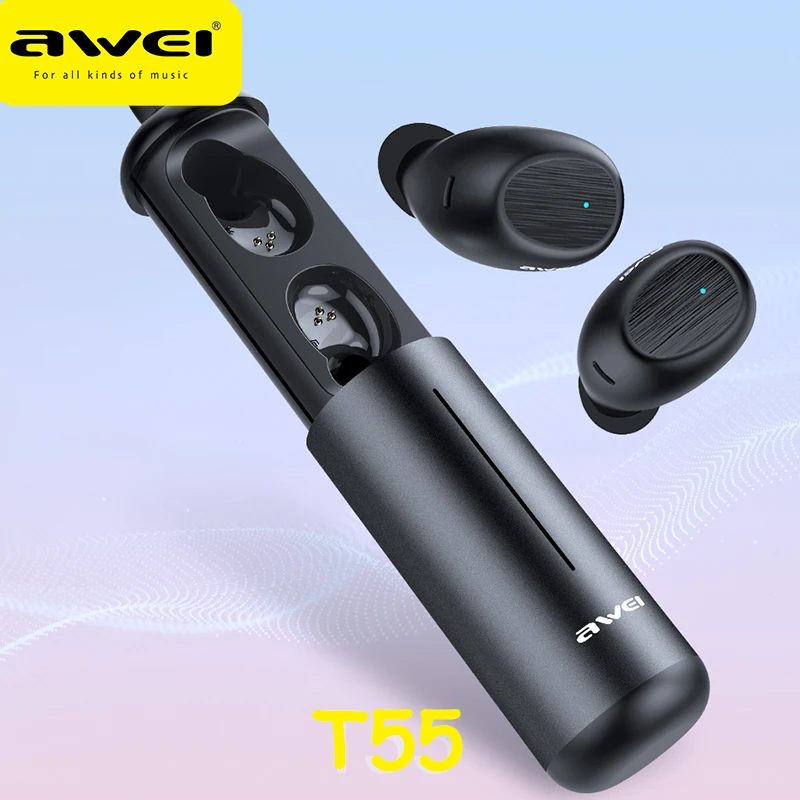 Awei-T55-TWS-Wireless-Earphones-Bluetooth-Headphones-Touch-Control ...