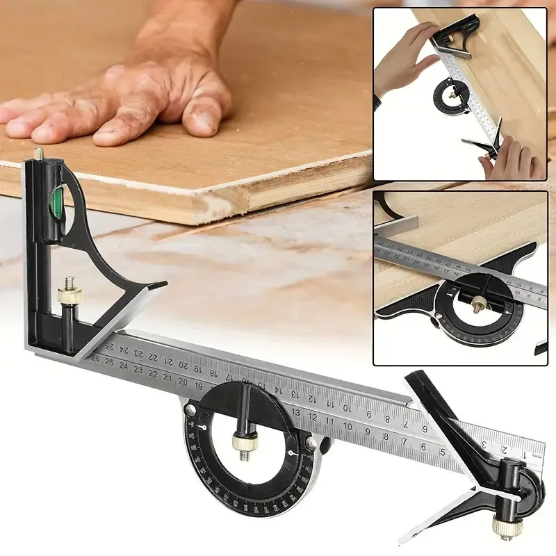 Square Right Angle Ruler Protractor Movable Square Woodworking Angle ...