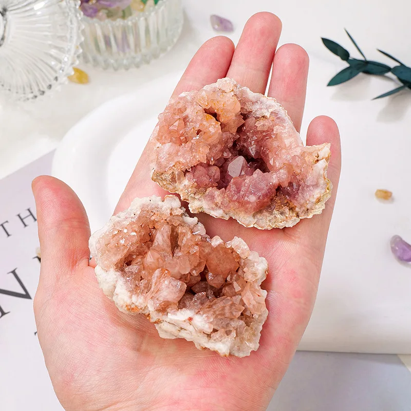 Irregular-Natural-Rose-Quartz-Geode-Mineral-Specimen-Ore-Rock-Pink ...