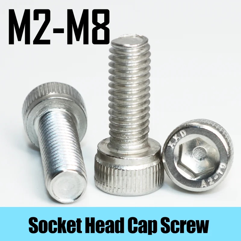 100p 304 Stainless Steel Hexagon Socket Head Cap Allen Screw M2 M2.5 M3 ...