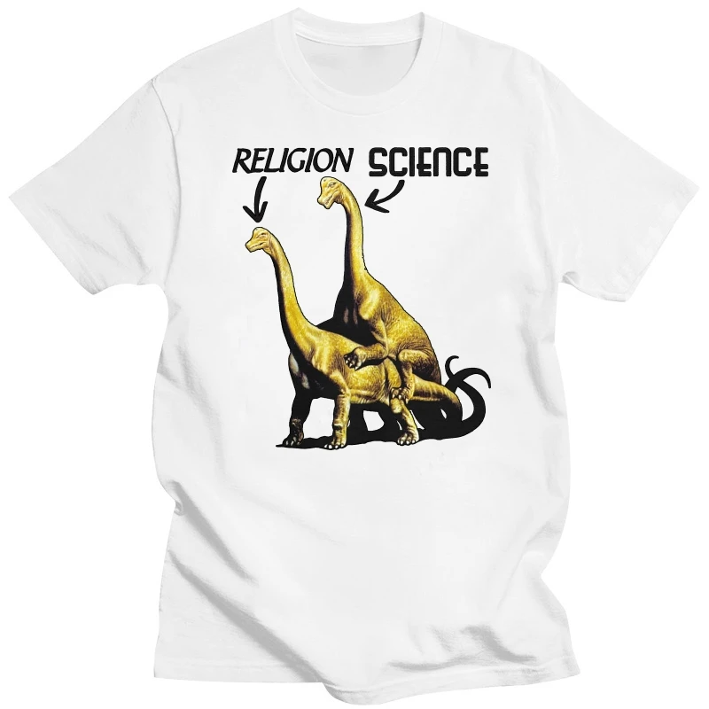 Mens-T-Shirt-RELIGION-SCIENCE-Dinosaur-Atheist-Atheism-Funny-Novelty.jpg