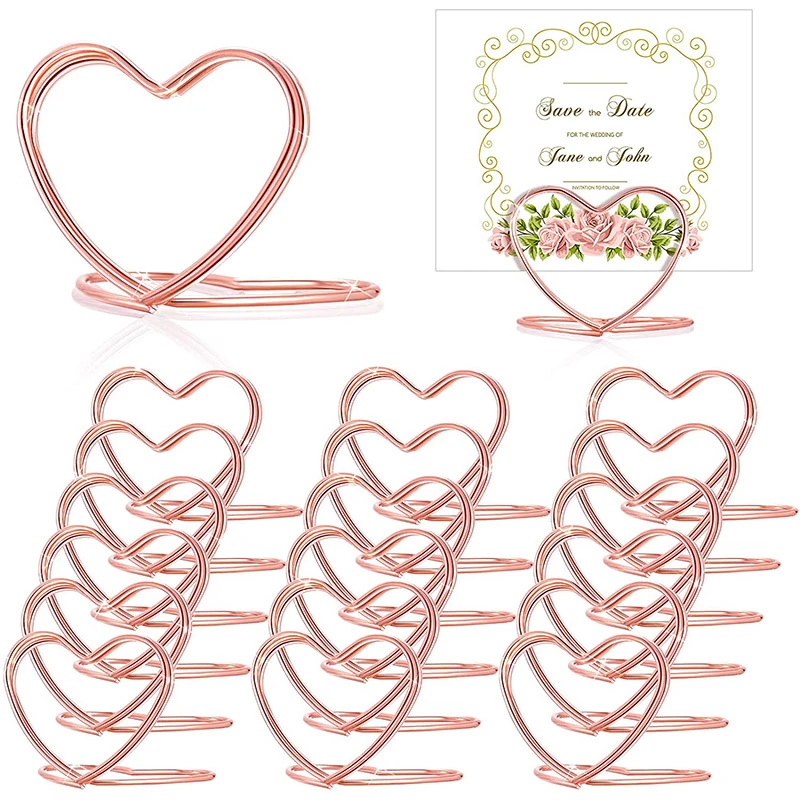 Heart Wedding Table Name Holder | Table Number Wedding Holders - 20pcs ...
