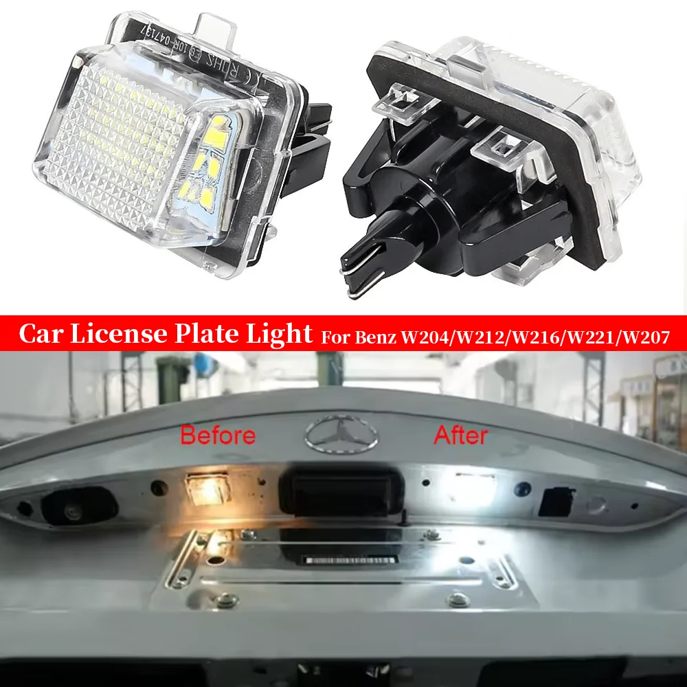High Brightness Number Plate Lamp for Mercedes Benz W204(5D) W212 W216 ...