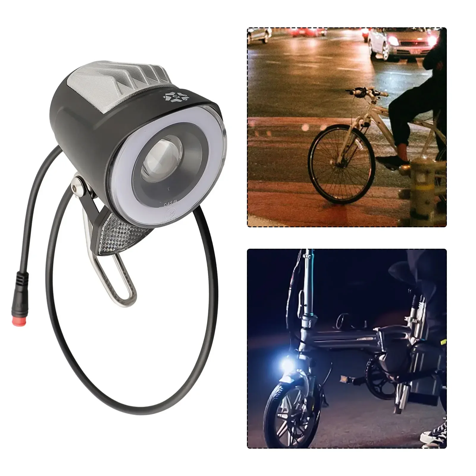 6V-48V-Ebike-LED-Headlight-Front-Light-Spotlight-2pins-Waterproof ...