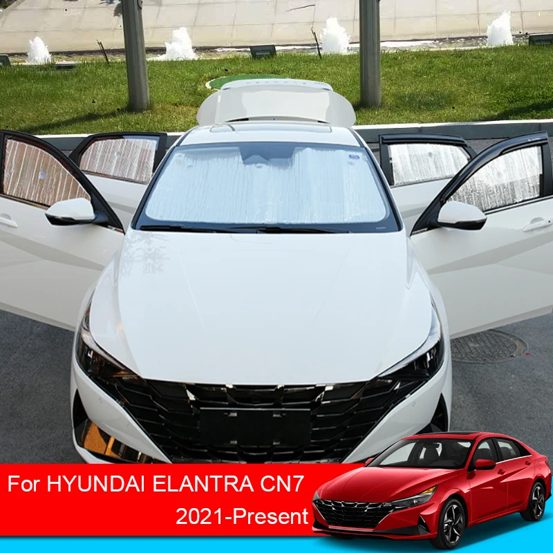 현대 엘란트라 CN7 2021 2025 용 자외선 차단 창문 커튼 차양 바이저, 앞 유리 보호대, 자동차 액세서리| | - AliExpress