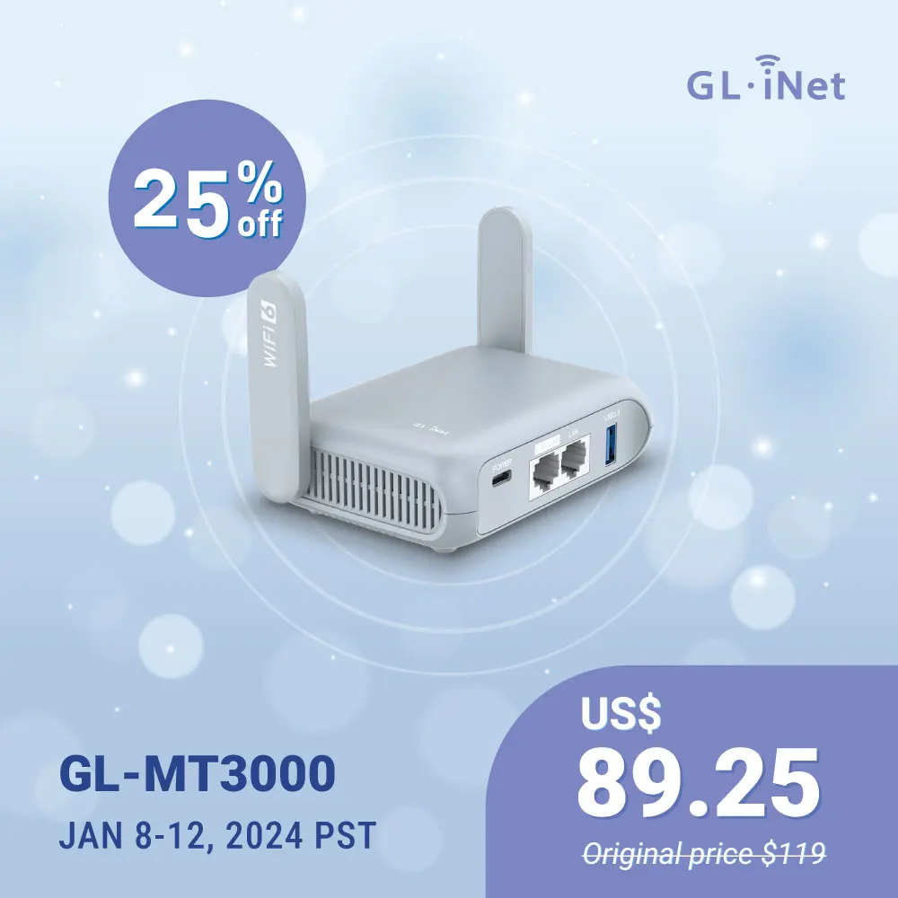 GL-iNet-GL-MT3000-Beryl-AX-Wi-Fi-6-Wireless-Travel-Gigabit-Router ...