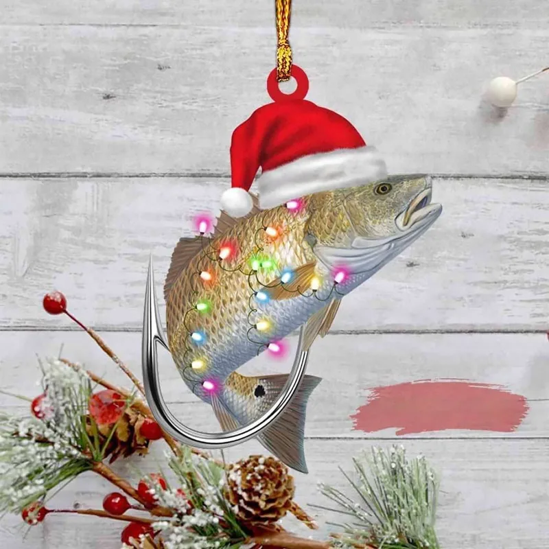 New-Personalized-Green-Bass-Fish-Christmas-Decoration-Christmas-Tree ...
