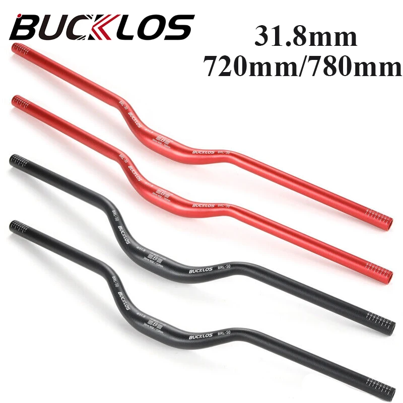 BUCKLOS Mountain Bike Riser Bar 31.8mm 720mm 780mm Bicycle Aluminum ...
