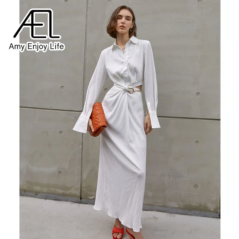 White Dress Shirt Chains | Chain Long Shirt Dress | Metal Shirt Dress ...