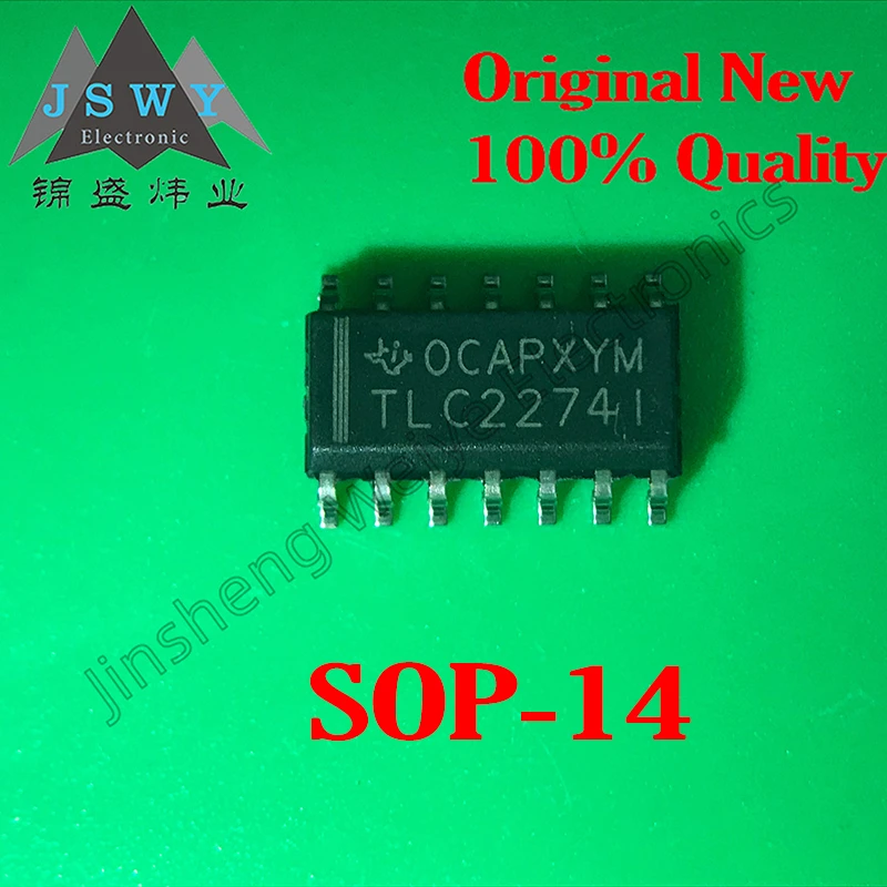 5PCS TLC22741 TLC2274IDR TLC2274 SOP 14 100% original imported operational amplifier chip ...