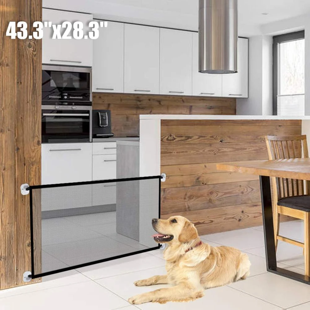 Pet-Dog-Gate-Barrier-Safety-Guard-Fence-Folding-Child-Dog-Door ...