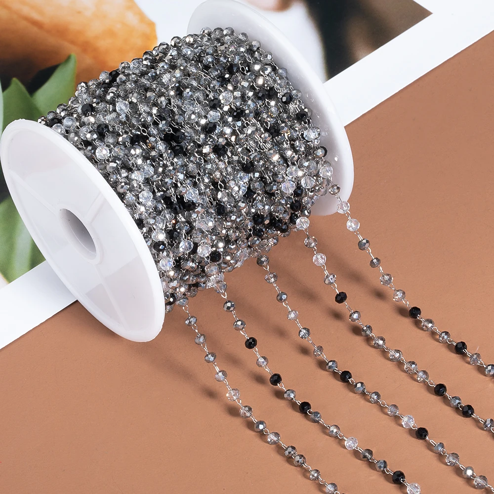 1Meter-Stainless-Steel-Gray-Beads-Chain-For-Necklace-Bracelet-DIY ...