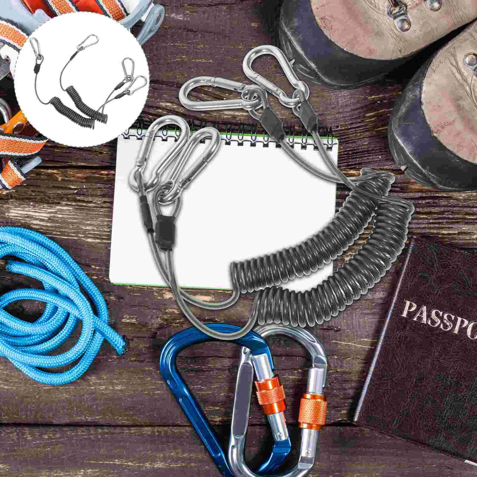 Retractable-Fishing-Coiled-Lanyard-Stainless-Steel-Boating-Tether ...