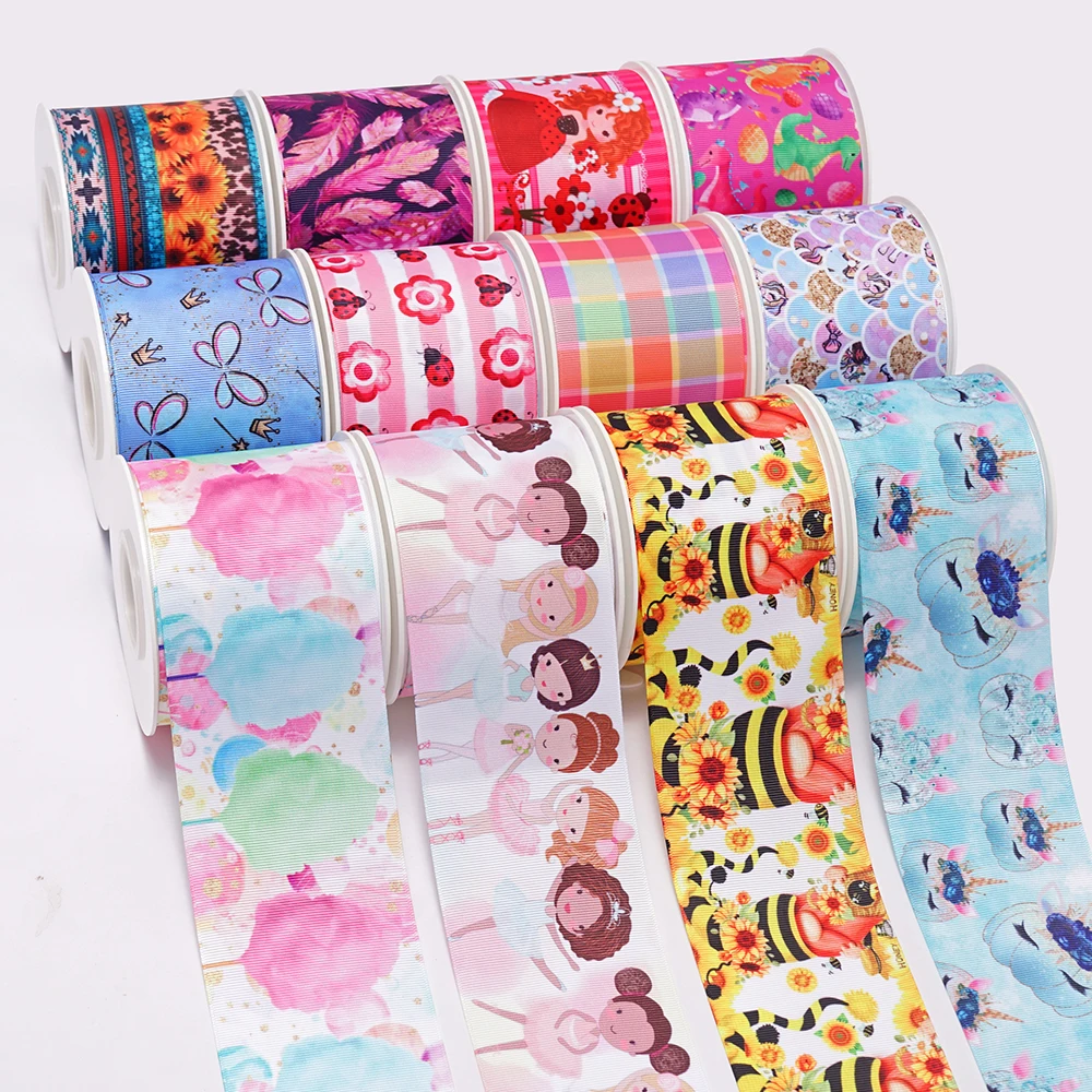 Beautiful-Flowers-Ribbons-Cartoon-Grosgrain-Satin-Ribbon-Printed-Ribbon ...