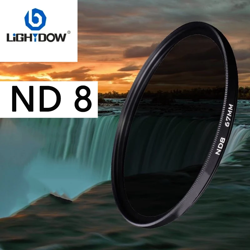 Lightdow Lens Filter ND8 49mm 52mm 55mm 58mm 62mm 67mm 72mm 77mm for ...