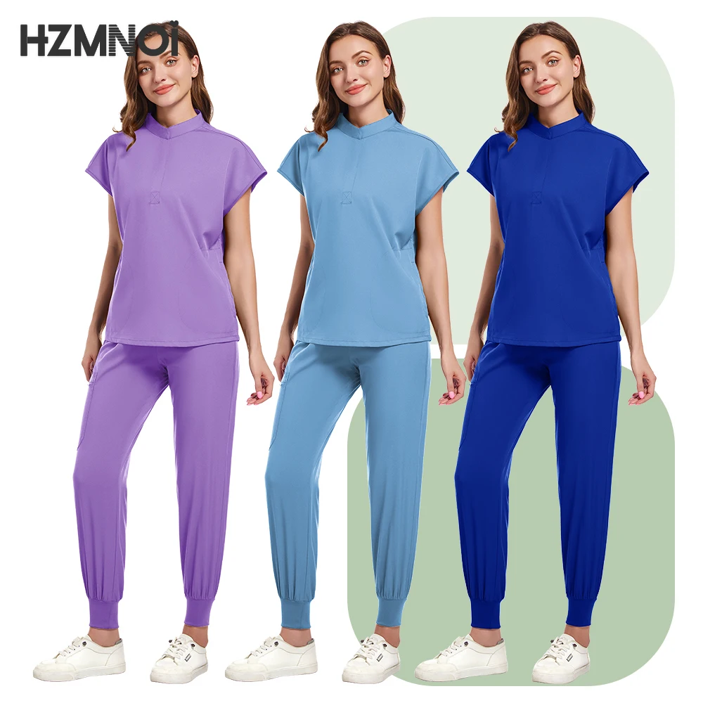 Multicolor-Unisex-Short-Sleeved-Pharmacy-Nurse-Uniform-Hospital-Doctor ...