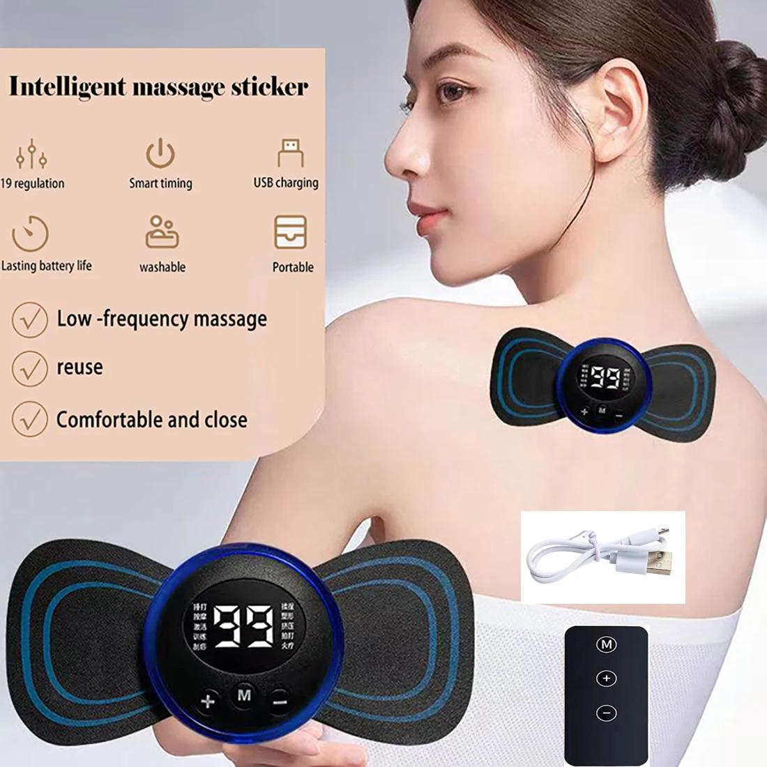 Portable-Mini-Rechargeable-Massager-Electric-Neck-Massager-Cervical ...