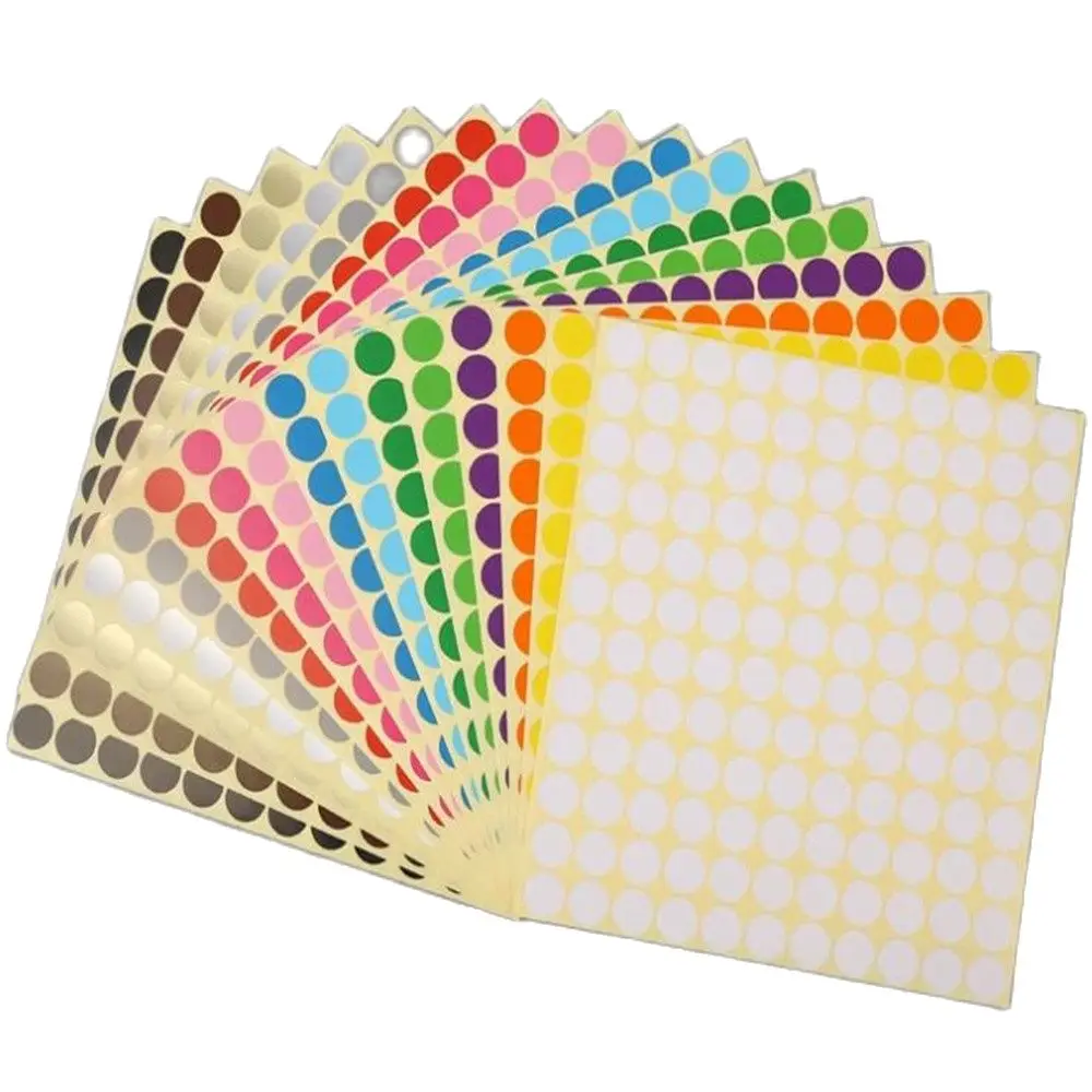 15sheets-bag-1cm-sticker-Paper-Gift-Seal-Stickers-colorful-round ...