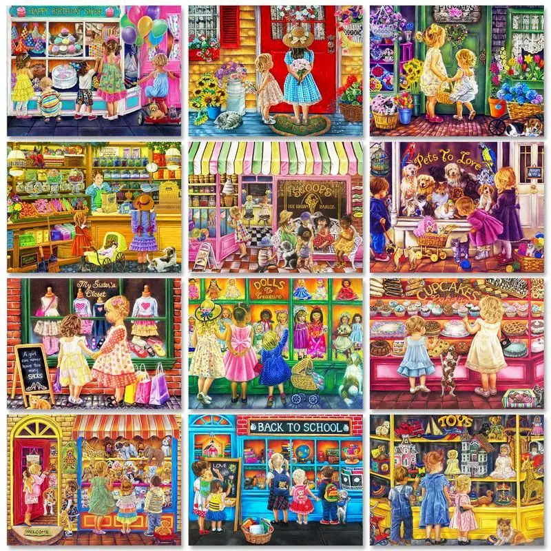 GATYZTORY-Modern-Painting-By-Numbers-Diy-Gifts-Kids-Canvas-Painting-For ...