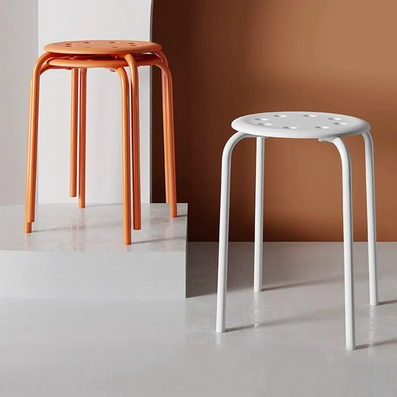 Plastic-dining-chairs-home-stackable-iron-dining-stools-modern ...