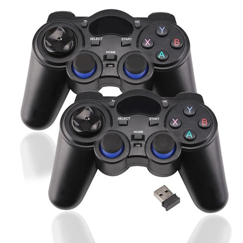 2.4g sem fio controlador de jogo joystick gamepad com micro usb otg ...