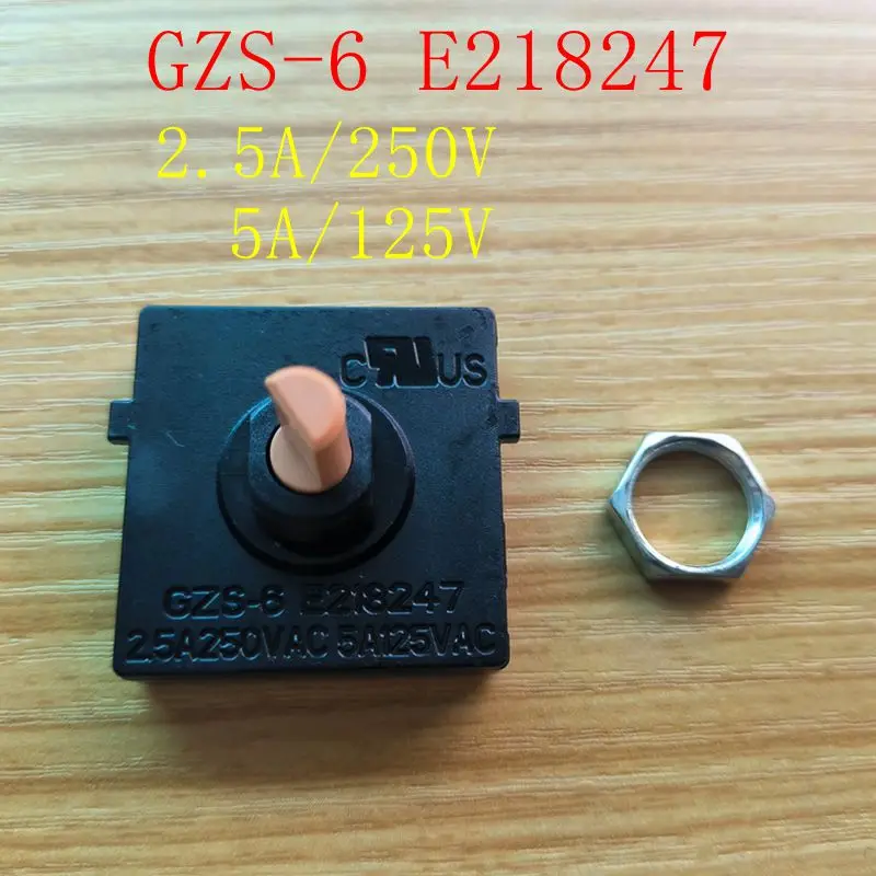 Interruptor de 4 velocidades para ventiladores eléctricos, interruptor giratorio de GZS-6 para ...