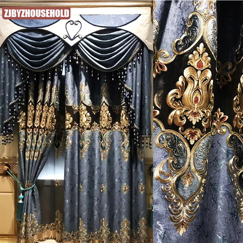 Europe-Palace-Blackout-Curtains-Bedroom-Living-Room-Villa-Luxury-Retro ...