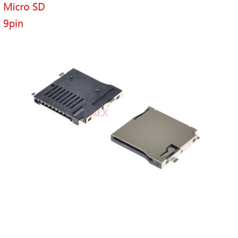10pcs 9pin Micro SD card slot connectors, size 14*15mm TF card deck ...