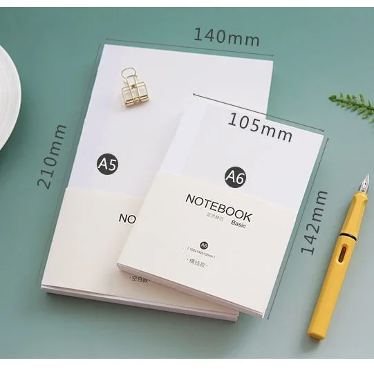 A5 A6 80Sheets Basic Notebook Bare Version Inner Core Grid Blank ...