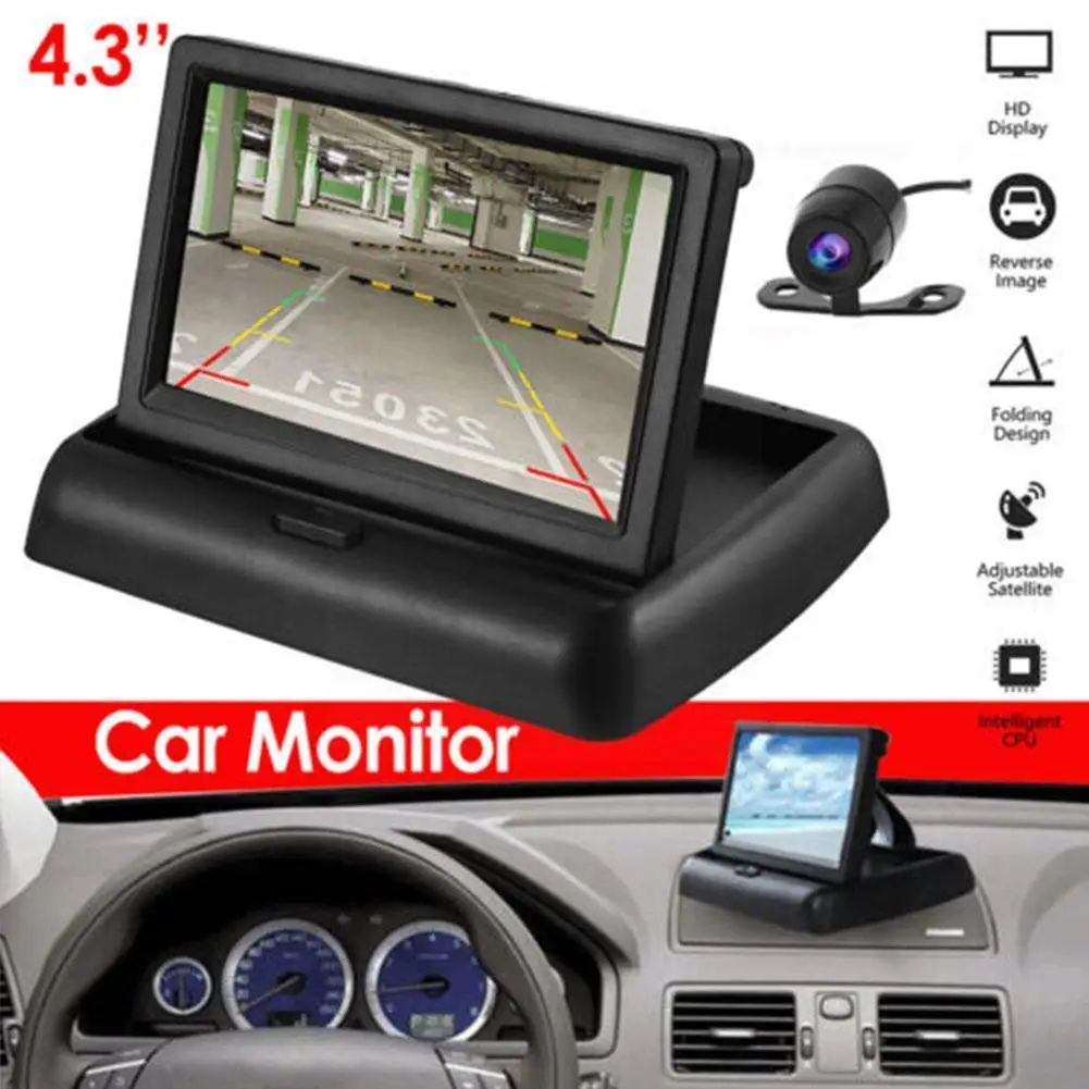 Monitor-plegable-para-c-mara-de-visi-n-trasera-de-coche-pantalla-LCD ...